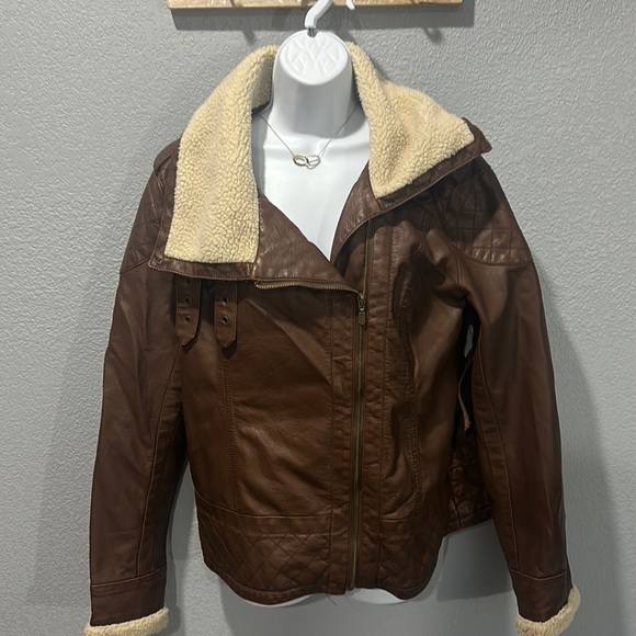 Ruff Hewn | Jackets & Coats | Nwt Ruff Hewn Faux Leather Bomber Jacket ...